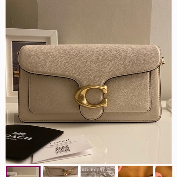 Coach | Bags | Coach Cream Clutch With Signature Gold Hardware | Poshmark
